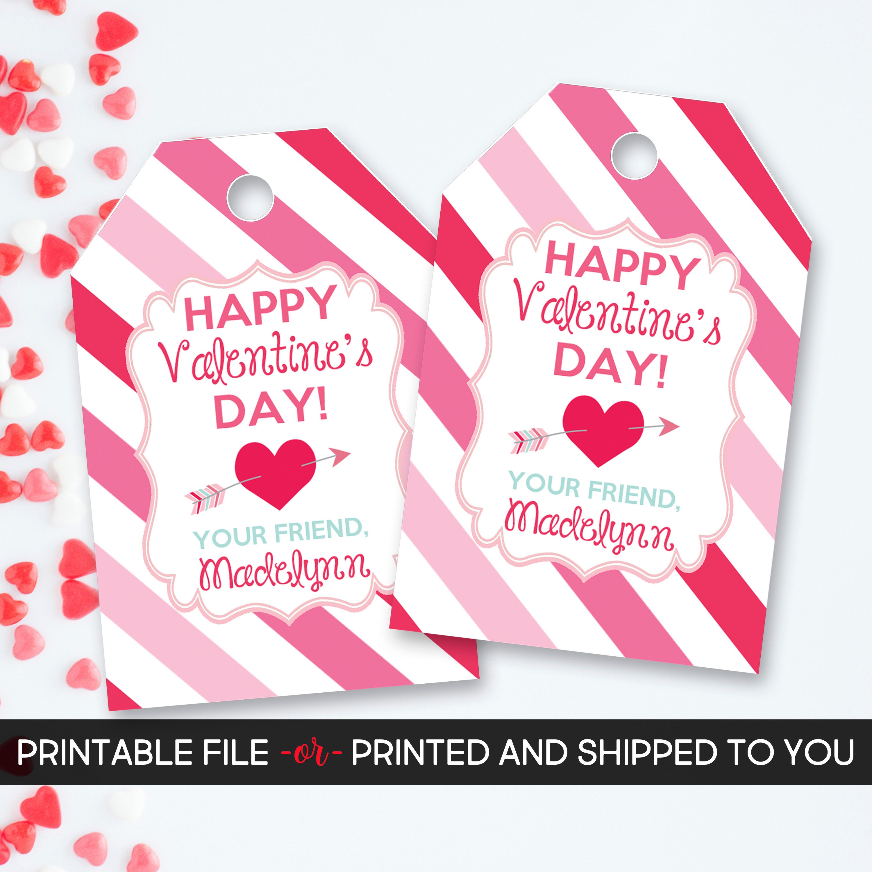 Valentine's Day Tag, Heart Valentine's Day Tag, Valentine's Tag ...