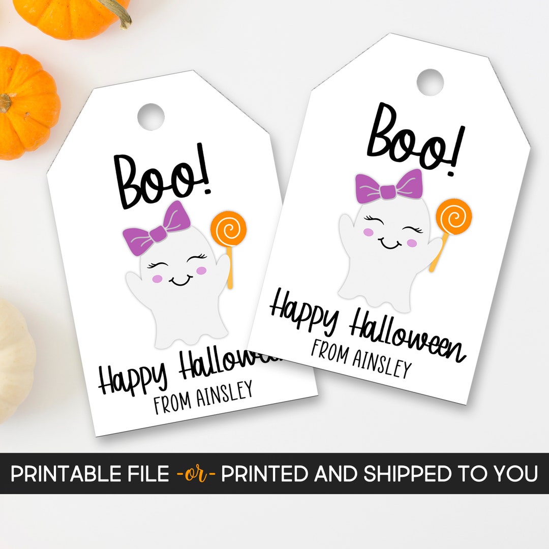 Halloween Tags, Halloween Treat Tags, Ghost Halloween Tags, Boo Tags ...