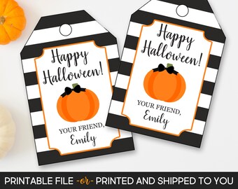 Printable Halloween Gift Tags Happy Halloween Gift Tags - Etsy