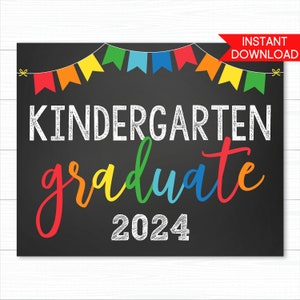 Last Day of School Sign PRINTABLE, Kindergarten Graduate, Last Day of ...