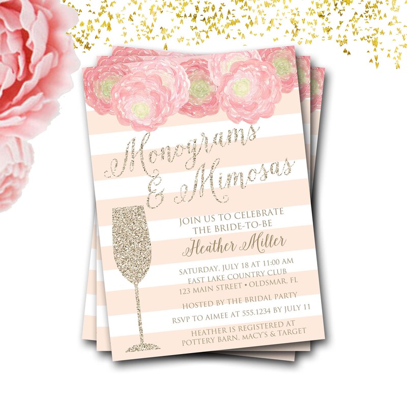 Mimosa Bridal Shower Invite - Etsy