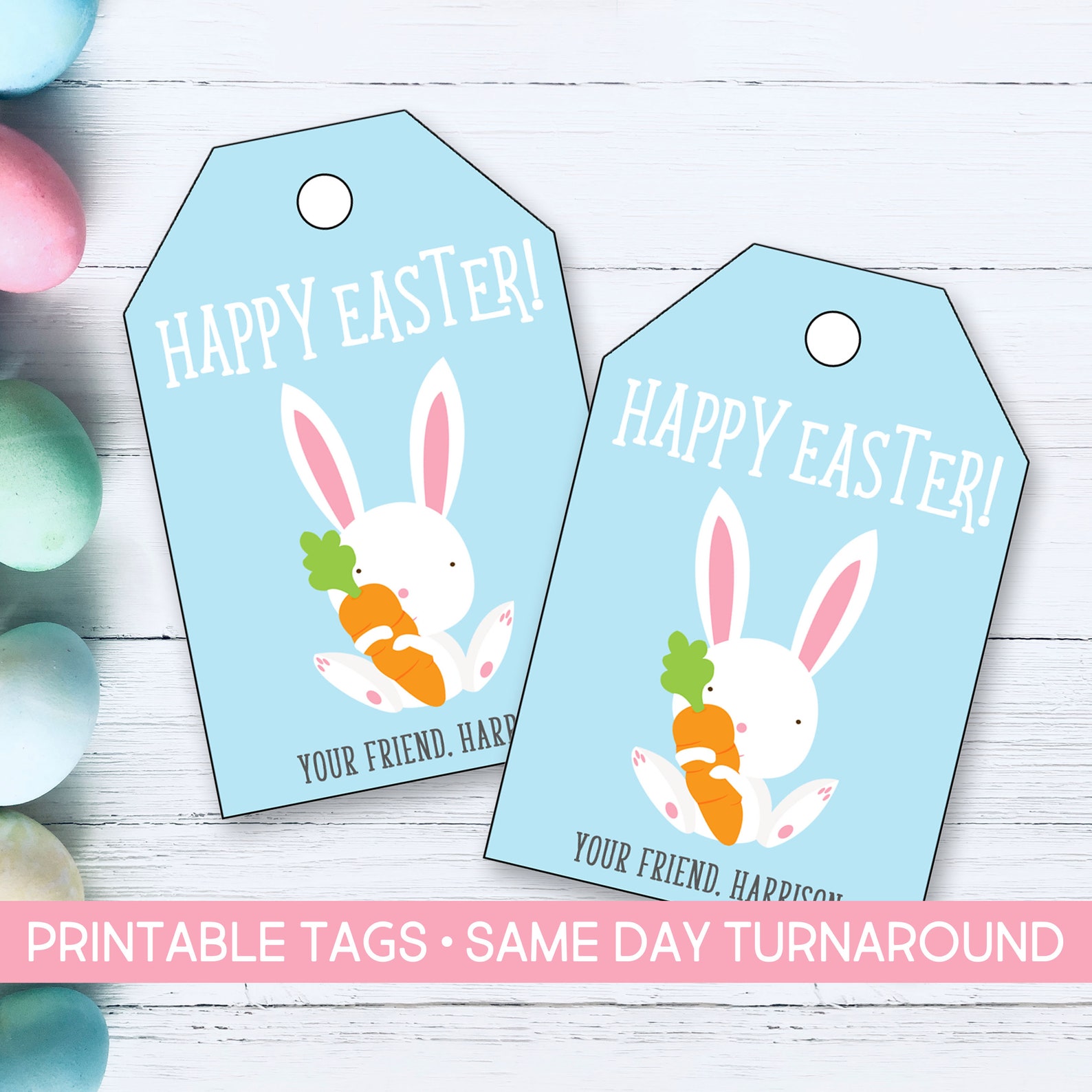 Easter Tags Printable Easter Tags Easter Treat Tags | Etsy