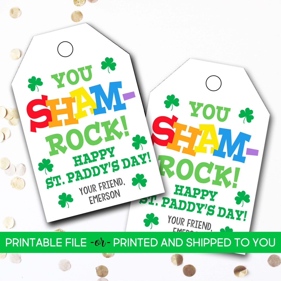 St. Patrick's Day Tag, You Shamrock St. Patrick's Day Tag, St. Paddy's ...