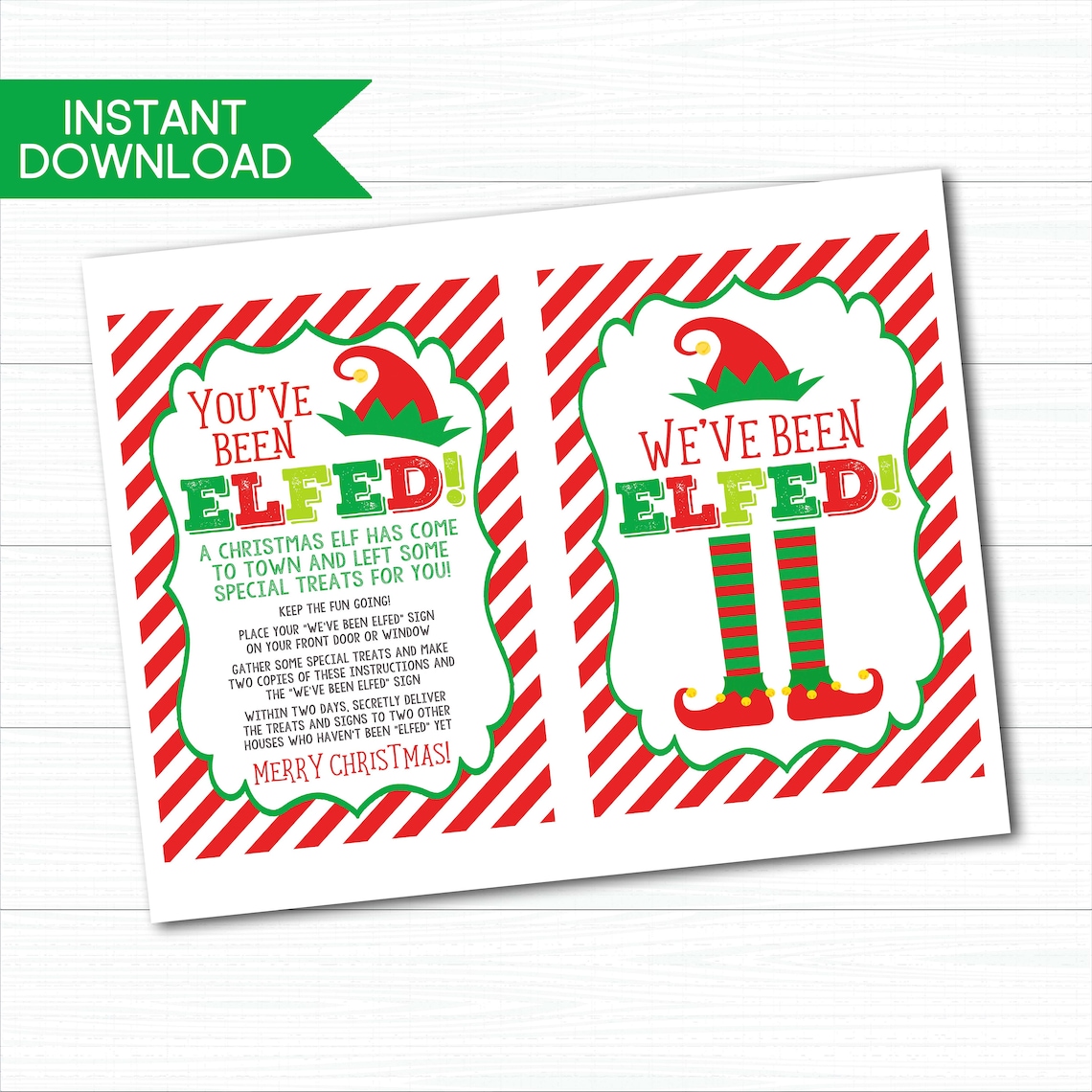 PRINTABLE You've Been Elfed Game Elfed Sign We've - Etsy