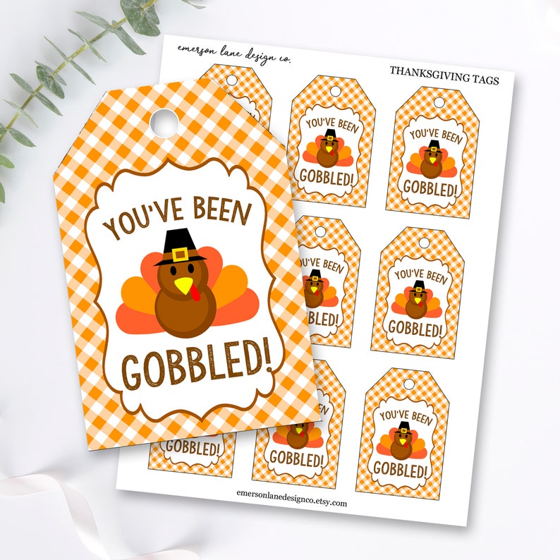 PRINTABLE Thanksgiving Tags, Thanksgiving Game Tags, You've Been ...