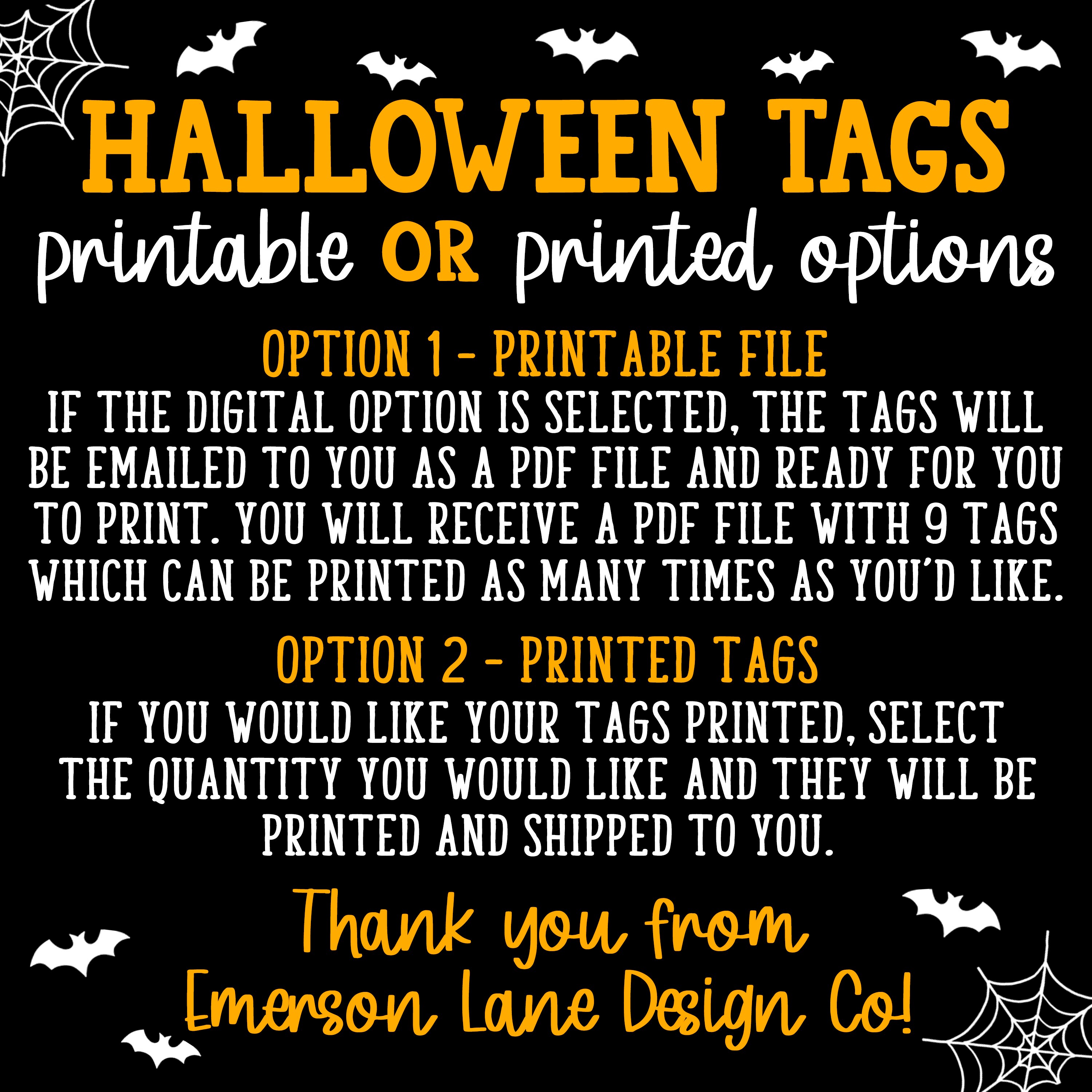 Halloween Tags Halloween Treat Tags Pumpkin Tags Trick or - Etsy