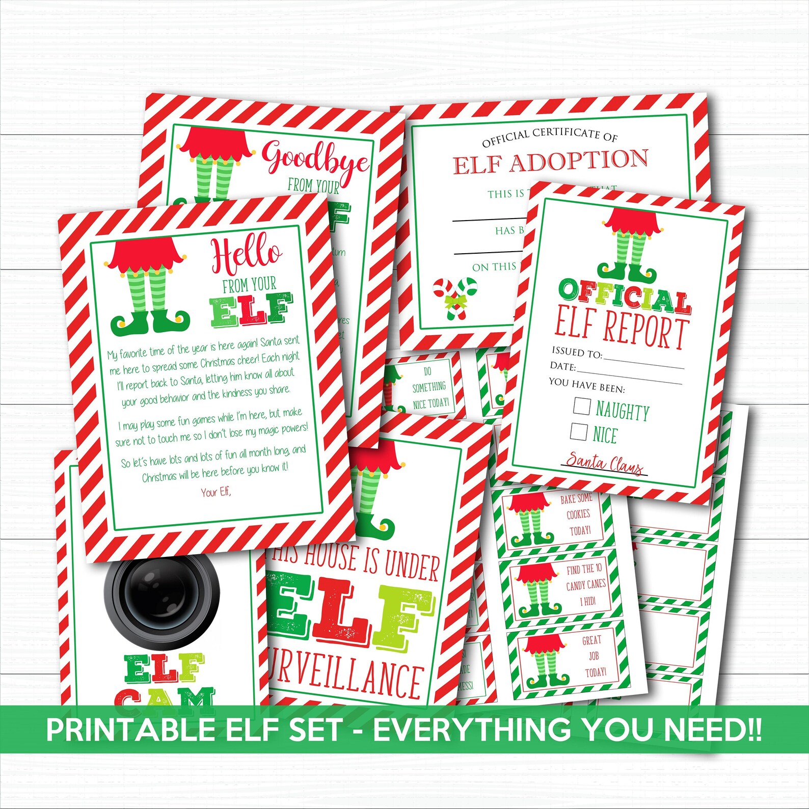 PRINTABLE Elf Arrival Set Elf Activity Set Elf Welcome - Etsy
