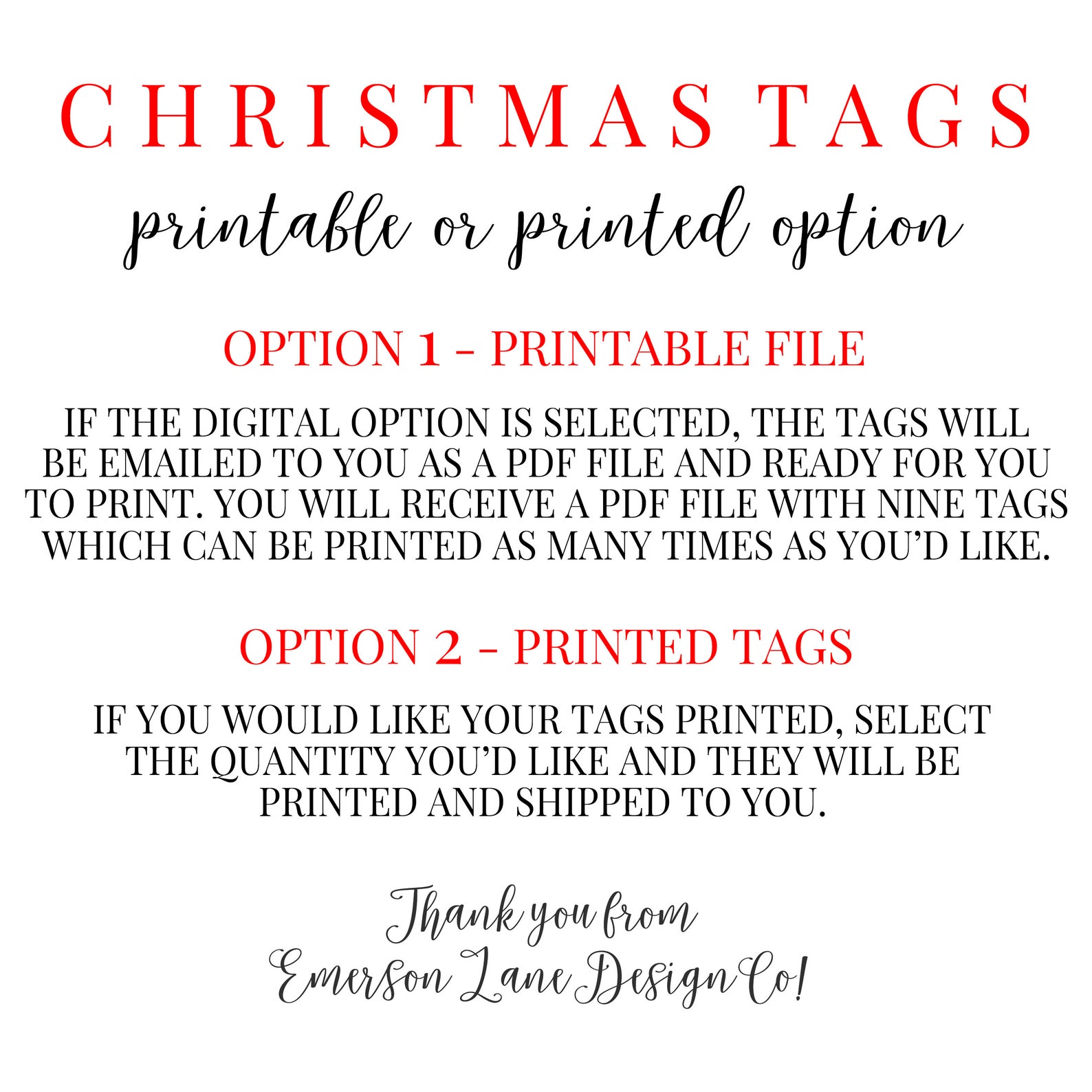 Christmas Tags, Personalized Christmas Gift Tags, Reindeer Christmas ...