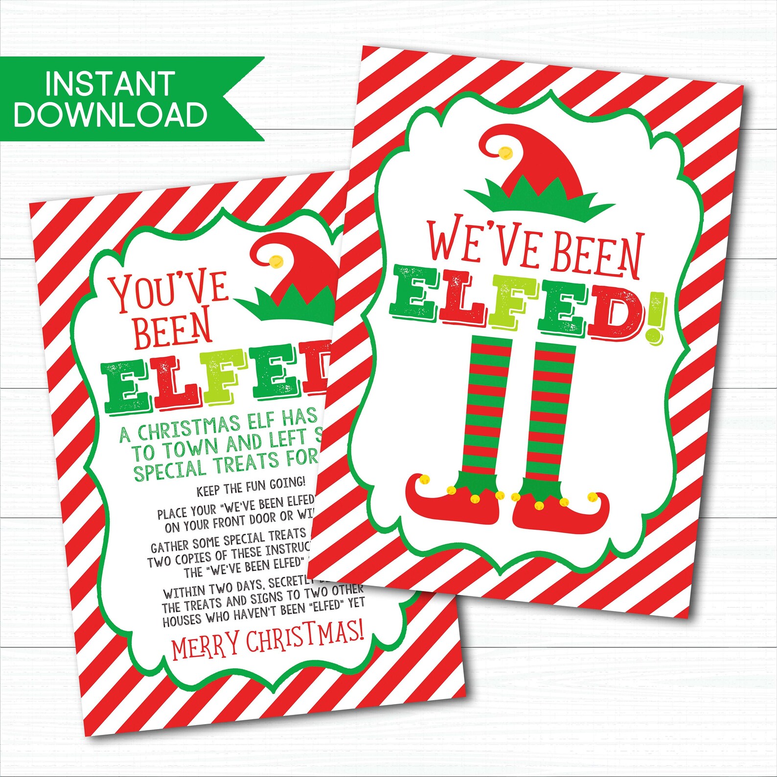 PRINTABLE You've Been Elfed Game Elfed Sign We've - Etsy