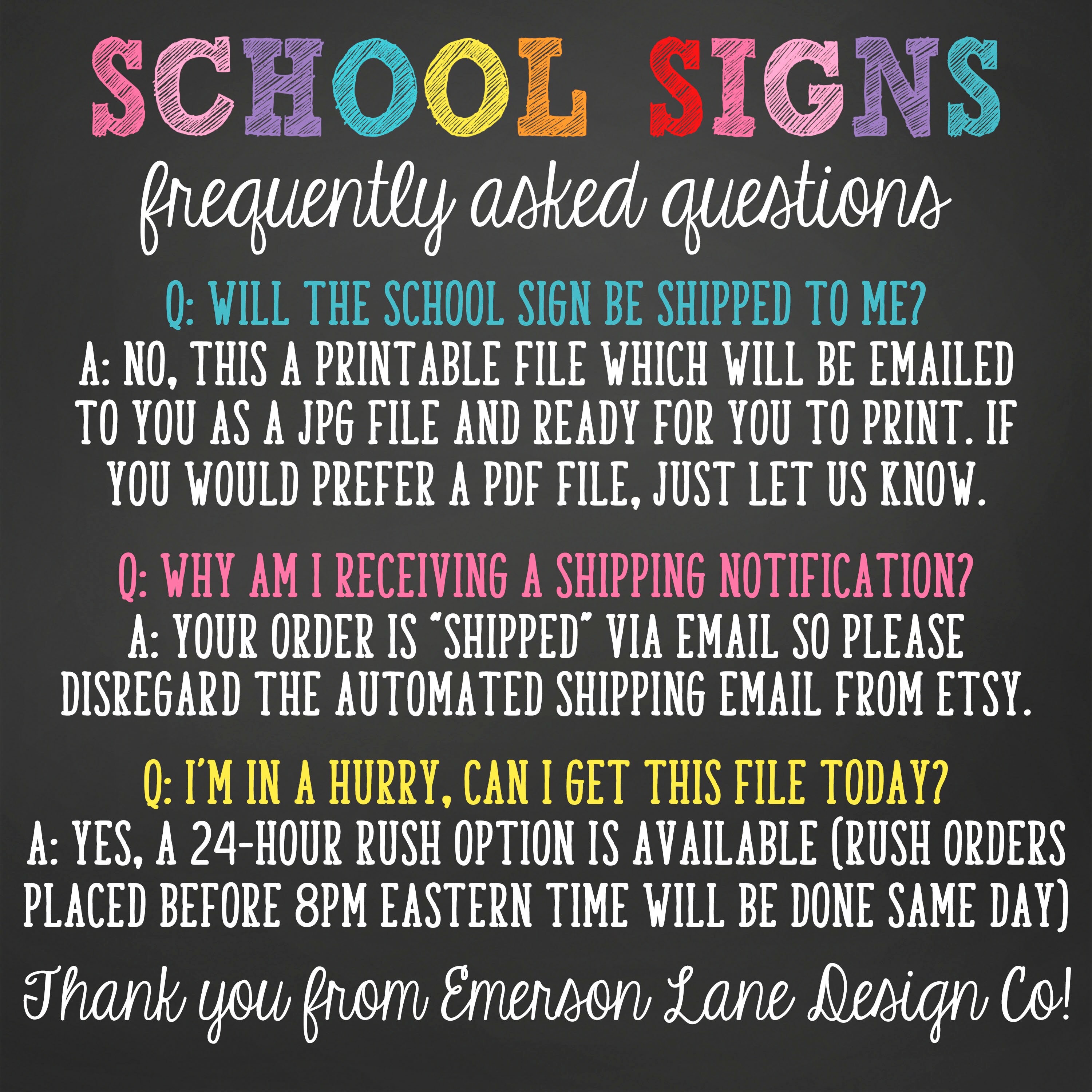 Rainbow Last Day of School Sign: Printable Chalkboard Prop ...