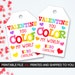 Crayon Valentine's Day Tag, Rainbow Valentine's Tag, Colorful Valentine ...
