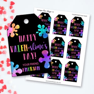Slime Valentine's Day Tag, Slime Valentine's Tag, Valen-slime, Slime ...