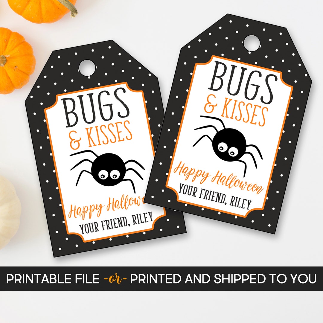 Halloween Tags, Halloween Treat Tags, Spider Halloween Tags, Bugs and ...