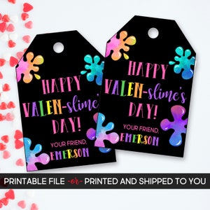 Slime Valentine's Day Tag, Slime Valentine's Tag, Valen-slime, Slime ...