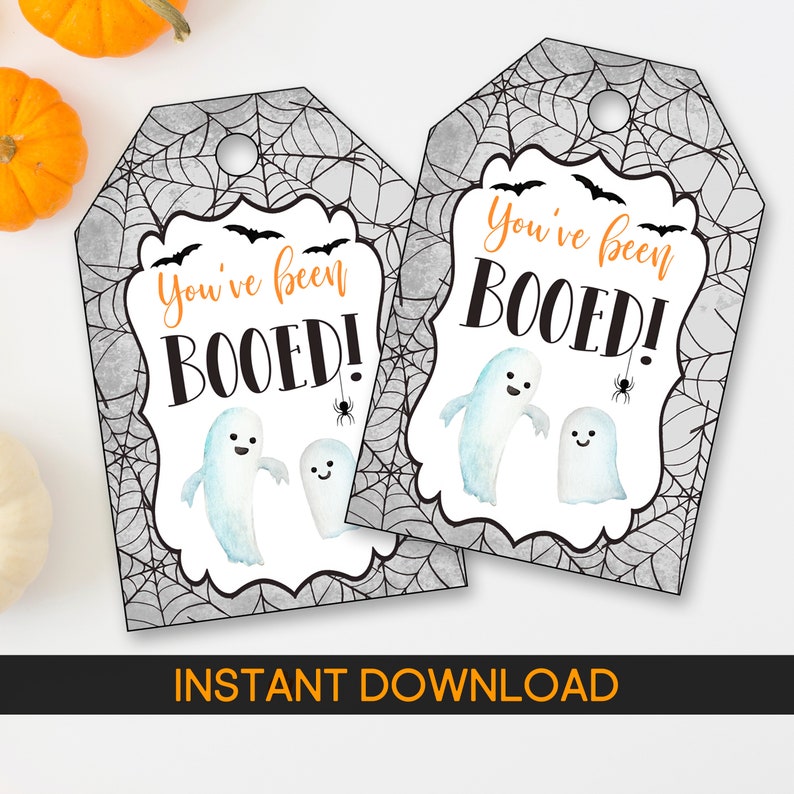 You've Been Booed Halloween Tags Halloween Treat Tags - Etsy