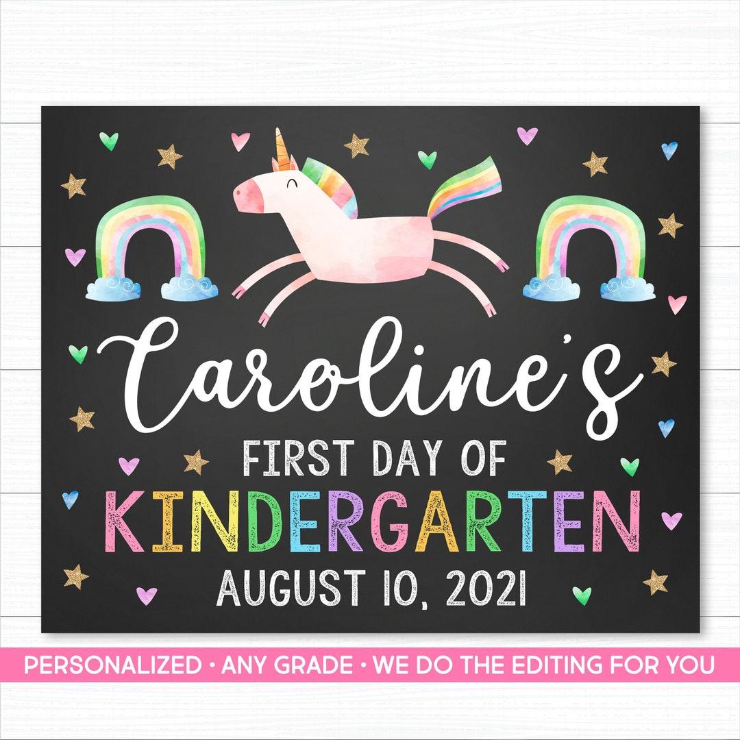 First Day of School Sign Unicorn First Day of School Sign - Etsy