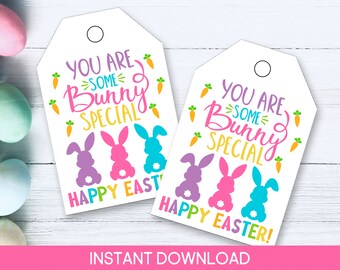Easter Bunny Tags | Etsy