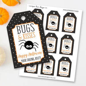 Halloween Tags, Halloween Treat Tags, Spider Halloween Tags, Bugs and ...