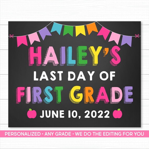 Last Day of School Sign PRINTABLE Last Day of School Prop - Etsy