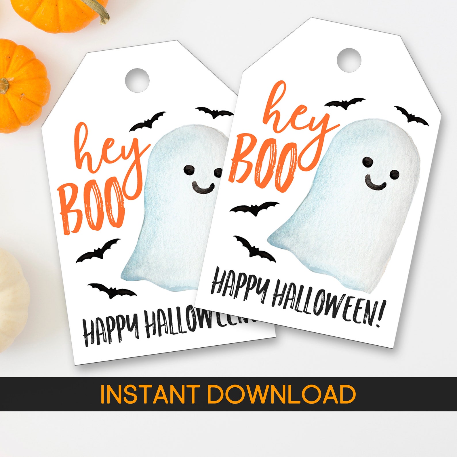 Halloween Tags Hey Boo Halloween Tags Ghost Halloween Tags - Etsy