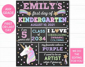 First Day of School Sign, Girl First Day of School Sign, Groovy Back to ...