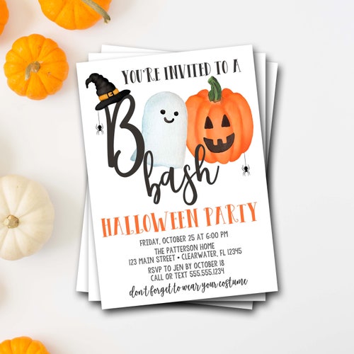 Halloween Party Invitation Boo Bash Halloween Party | Etsy