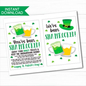 You've Been Shamrocked Game, St. Patrick's Day Printable, St. Patrick's ...