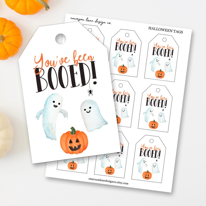 You've Been Booed Halloween Tags Halloween Treat Tags - Etsy