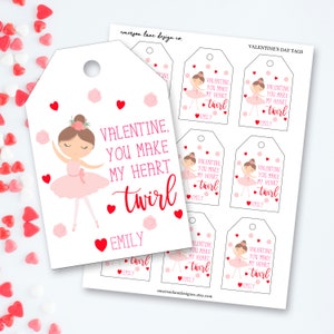 Ballet Valentine's Day Tag, Ballet Valentine's Tag, Dance Valentine ...