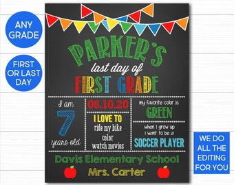 Last Day of School Sign PRINTABLE, Baseball Last Day of School Sign ...
