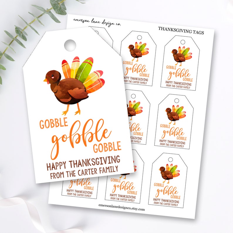 Thanksgiving Tags Thanksgiving Favor Tags Printable - Etsy