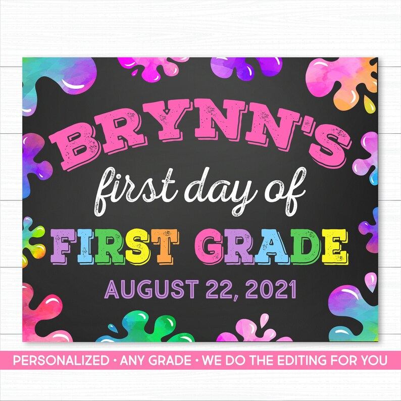 First Day of Homeschool Sign Girl First Day of Homeschool - Etsy