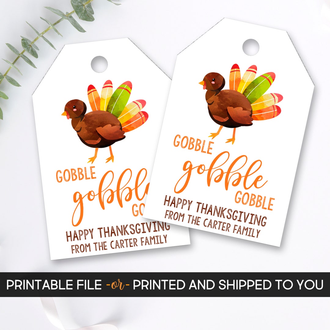 Thanksgiving Tags, Thanksgiving Favor Tags, Printable Thanksgiving Tags ...