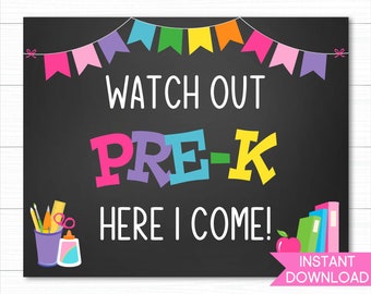 INSTANT DOWNLOAD Watch Out Kindergarten Here I Come - Etsy