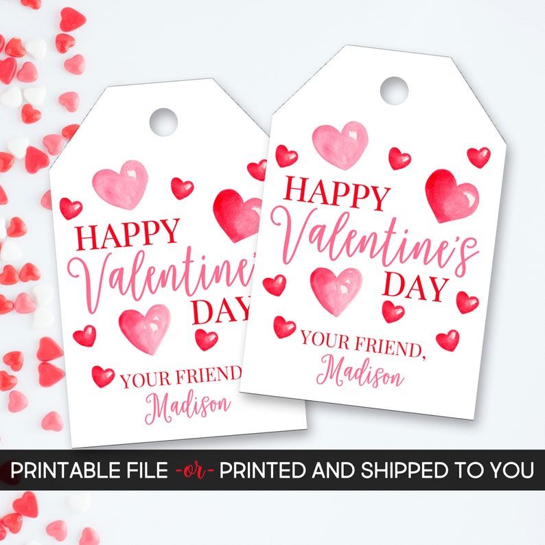Hearts Valentine's Day Tag, Hearts Valentine's Tag, Heart Tags ...