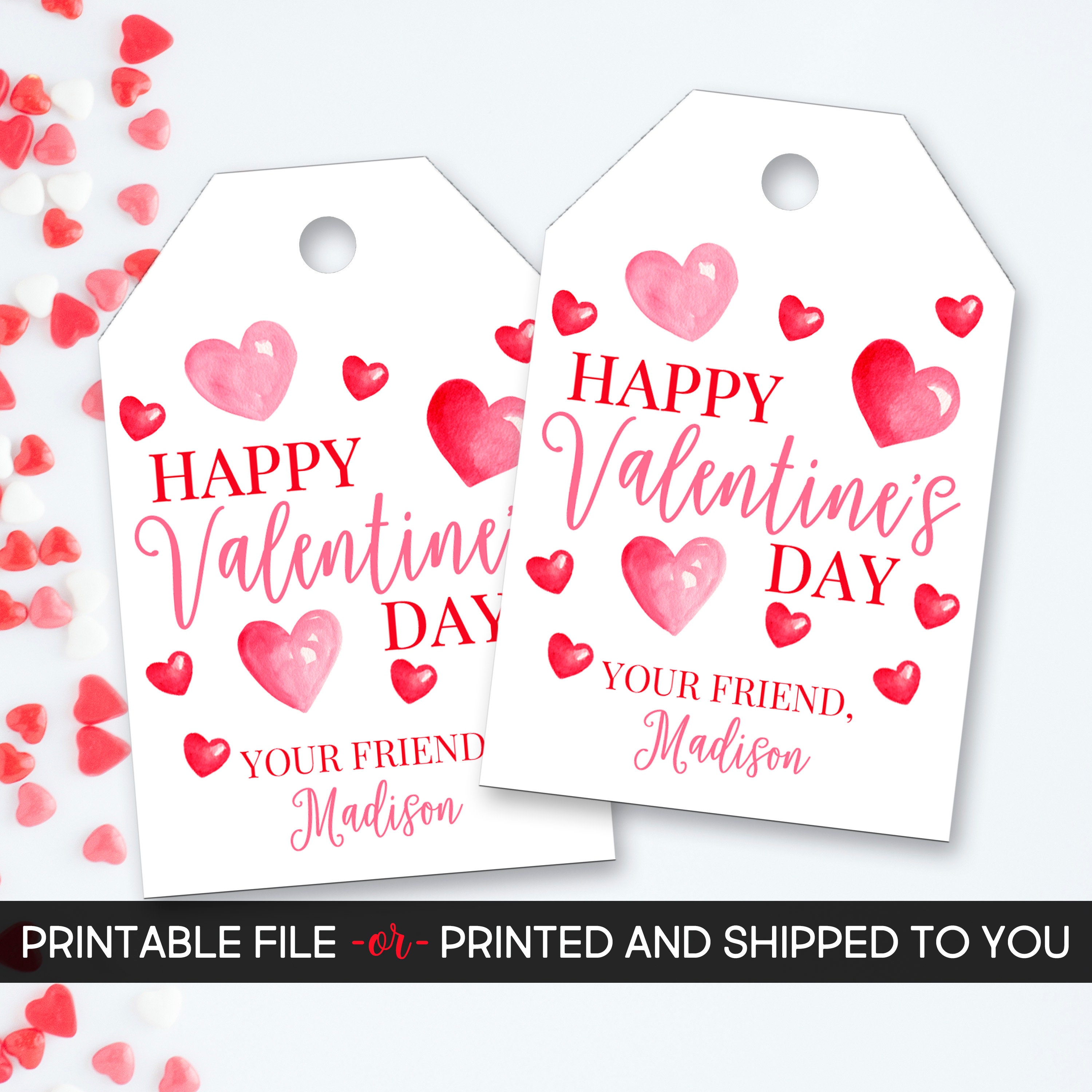 Hearts Valentine's Day Tag, Hearts Valentine's Tag, Heart Tags ...