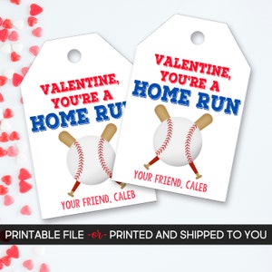 Baseball Valentine's Day Tag, Baseball Valentine's Tag, Sports Tags ...