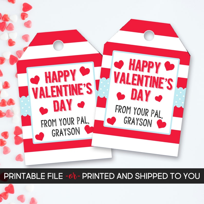 Valentine's Day Tag, Heart Valentine's Day Tag, Valentine's Tag ...