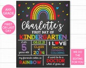 First Day of School Sign Rainbow First Day of School Sign - Etsy