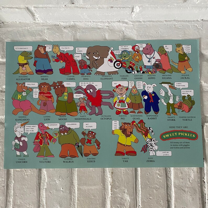 Sweet Pickles Classic Characters Poster | Etsy