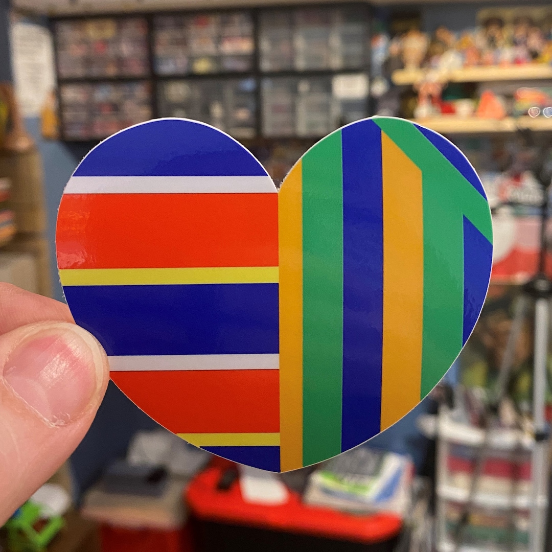 Bert & Ernie Stripes Heart Sticker Sticker Sesame Street Muppets - Etsy