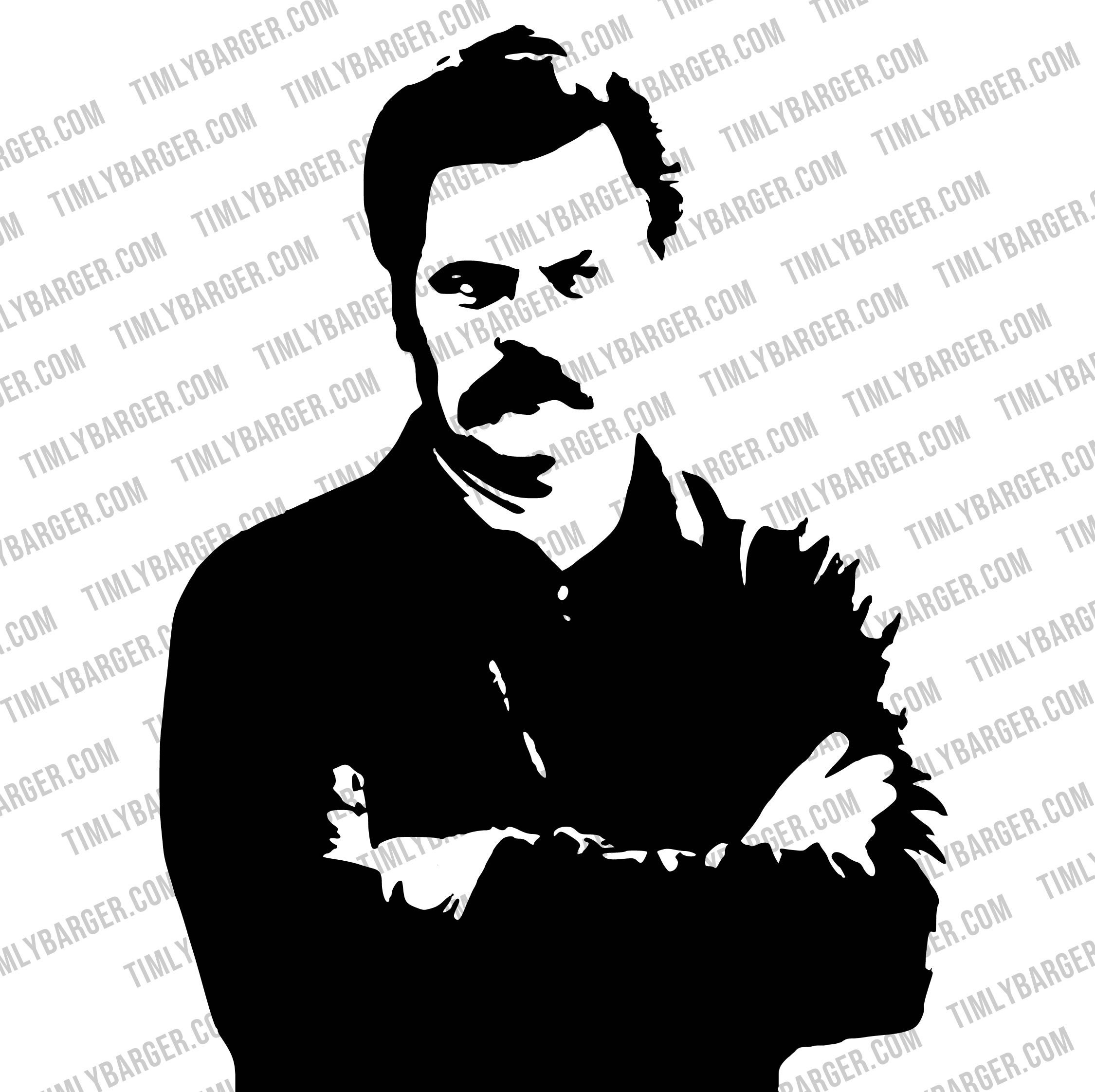 Ron Swanson Digital Download PNG & SVG - Etsy Australia