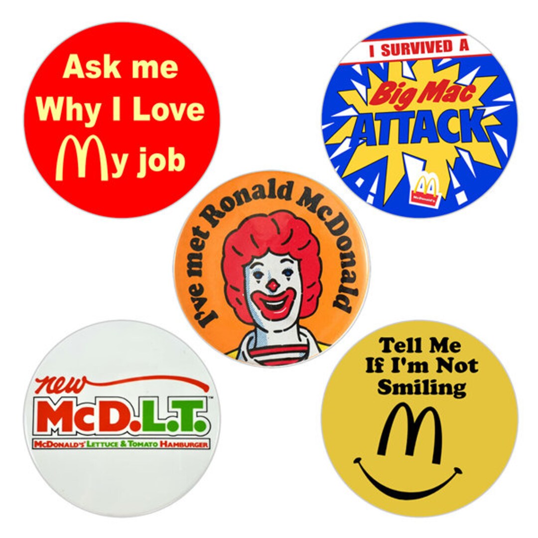 Mcdonalds Replica Button or Magnet 5-pack 2 - Etsy