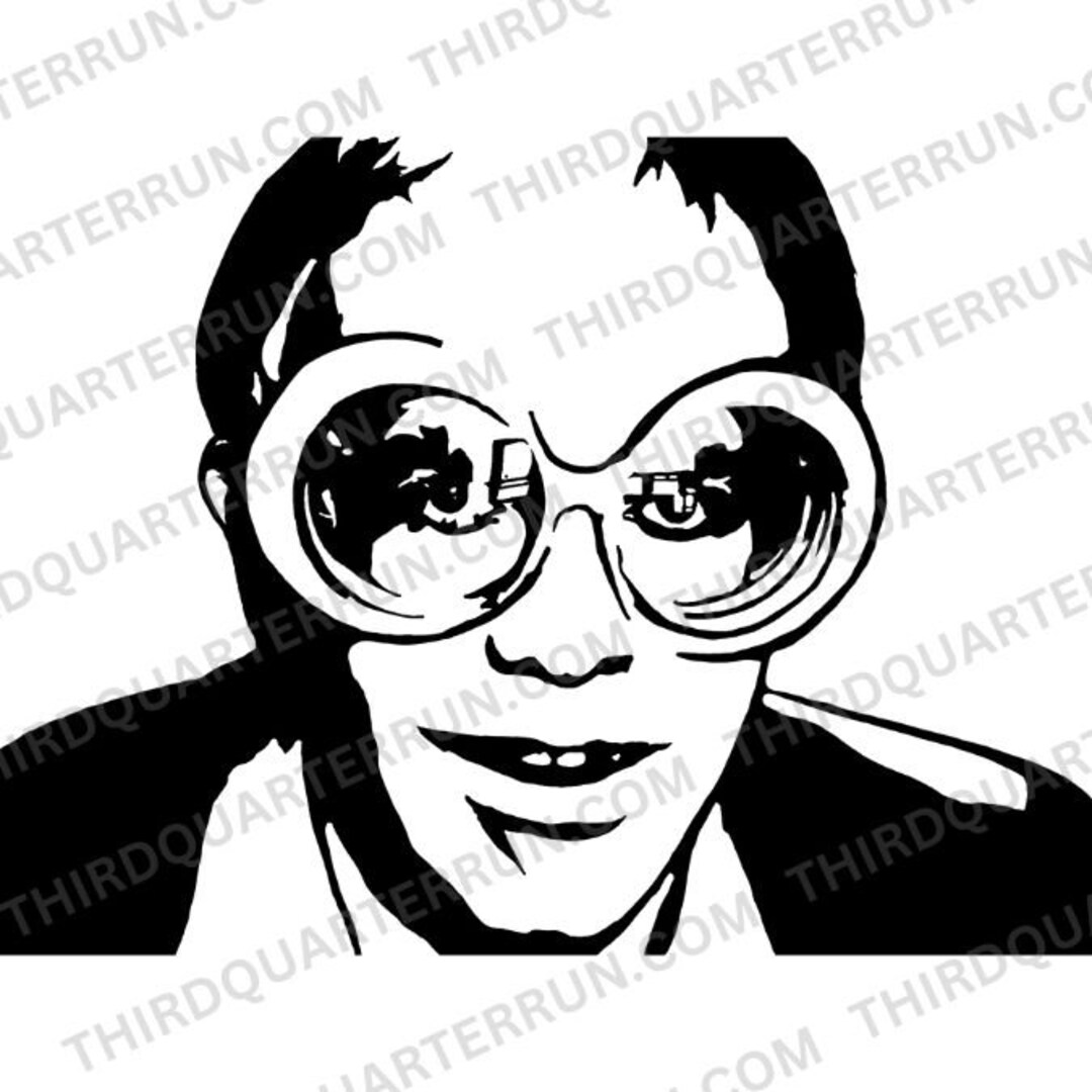 Elton John Digital Download PNG & SVG - Etsy UK