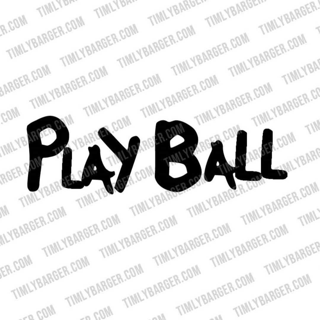 Play Ball sandlot Logo Font Text Digital Download PNG and SVG - Etsy