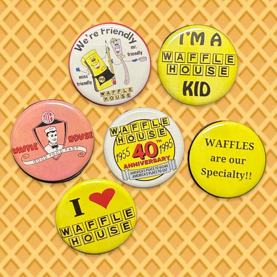 Waffle House Button or Magnet Replica 6-pack 1 - Etsy