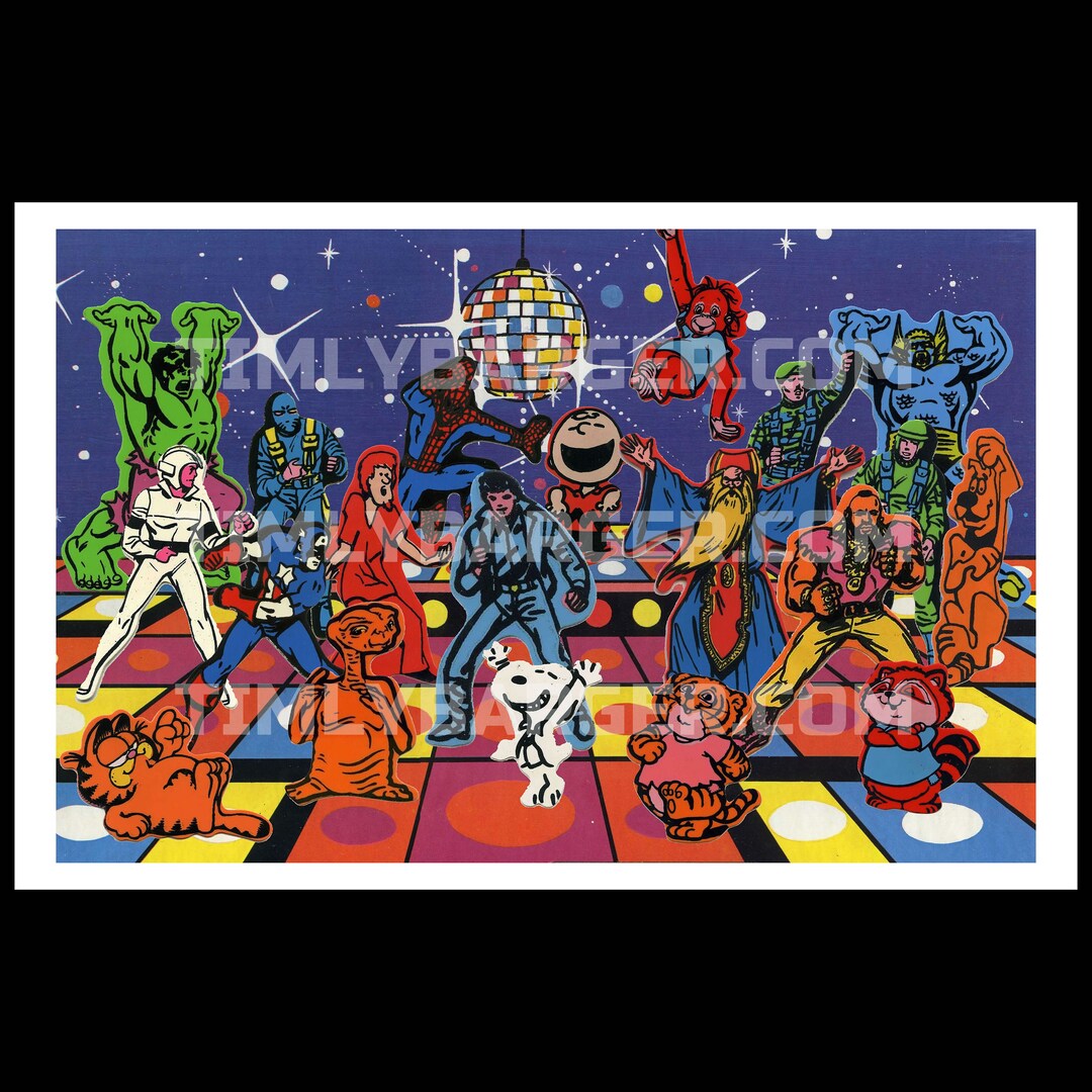 Vintage Colorforms Dance Party Print - Etsy