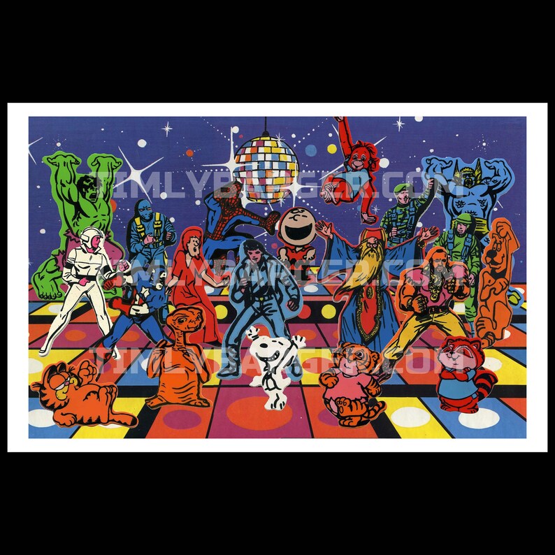 Vintage Colorforms Dance Party Print | Etsy