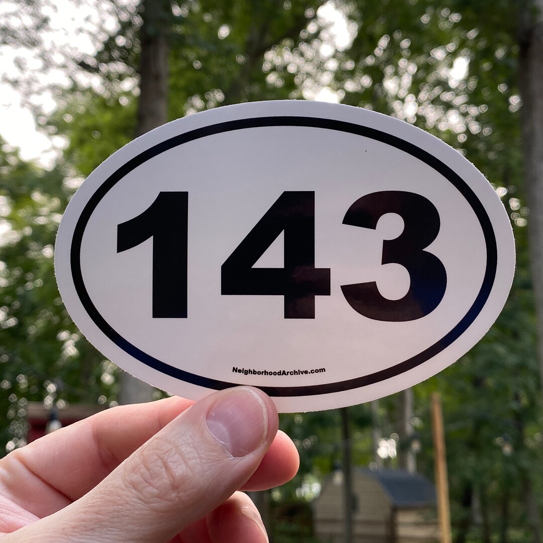 I Love You 143 Car Sticker Mister Rogers - Etsy