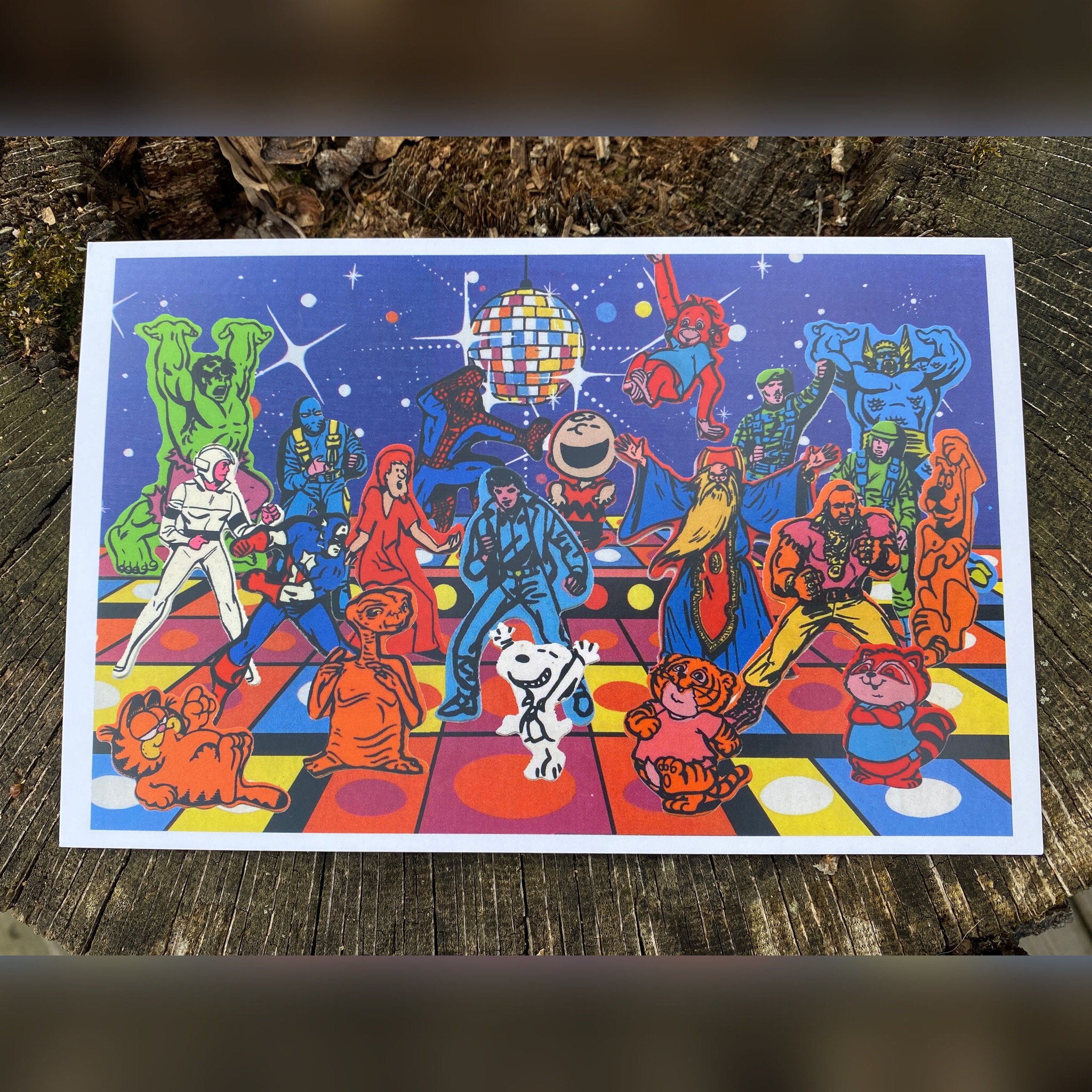 Vintage Colorforms Dance Party Print | Etsy